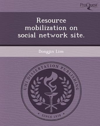 Resource Mobilization on Social Network Site : Lim, Dongjin: Amazon.es ...