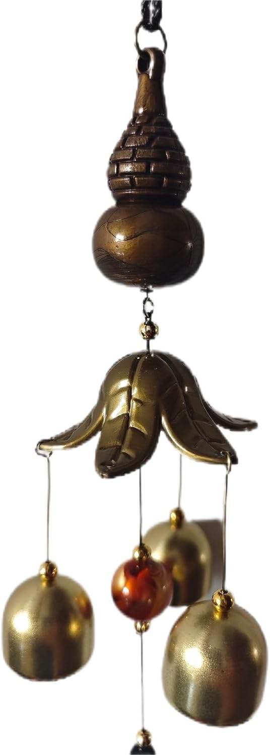 Amazon.com : Metal Gourd Double Layer Lucky Wind Bell for Good Luck ...