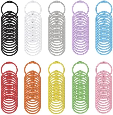 130Pcs Binder Rings 30mm/1.2 inch Metal Paper Rings Flashcard Rings ...