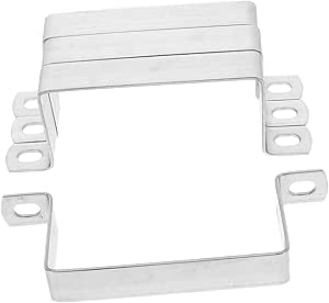 4pcs Square Tube Buckle Stainless Steel Bracket Mounting Brackets ...