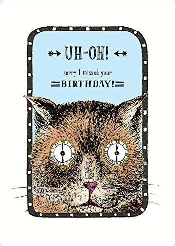 Amazon.com : Lucca Paperworks Missed Birthday Card, 5 X 7 (1) : Office ...