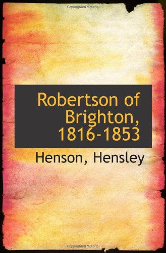 Robertson of Brighton, 1816-1853 : Amazon.in: Books