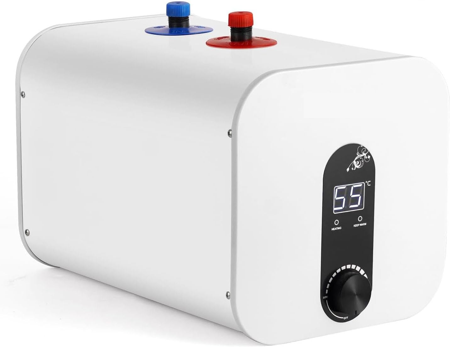 Electric Mini Tank Water Heater 2.6 Gallon Under Sink White Instant Hot ...