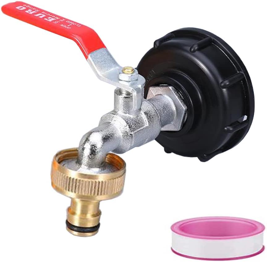 Amazon.com: Laisomeke IBC Tote Tank Adapter Faucet, 275-330 Gallon IBC ...