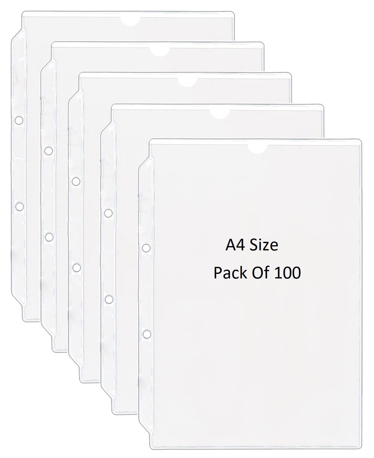 Shining Zon PVC Margin Punch Folder File Plastic Sheet Thick Sleeves ...