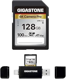 Amazon.com: 【5-Years Data Recovery】 GIGASTONE 128GB SD Card with USB ...