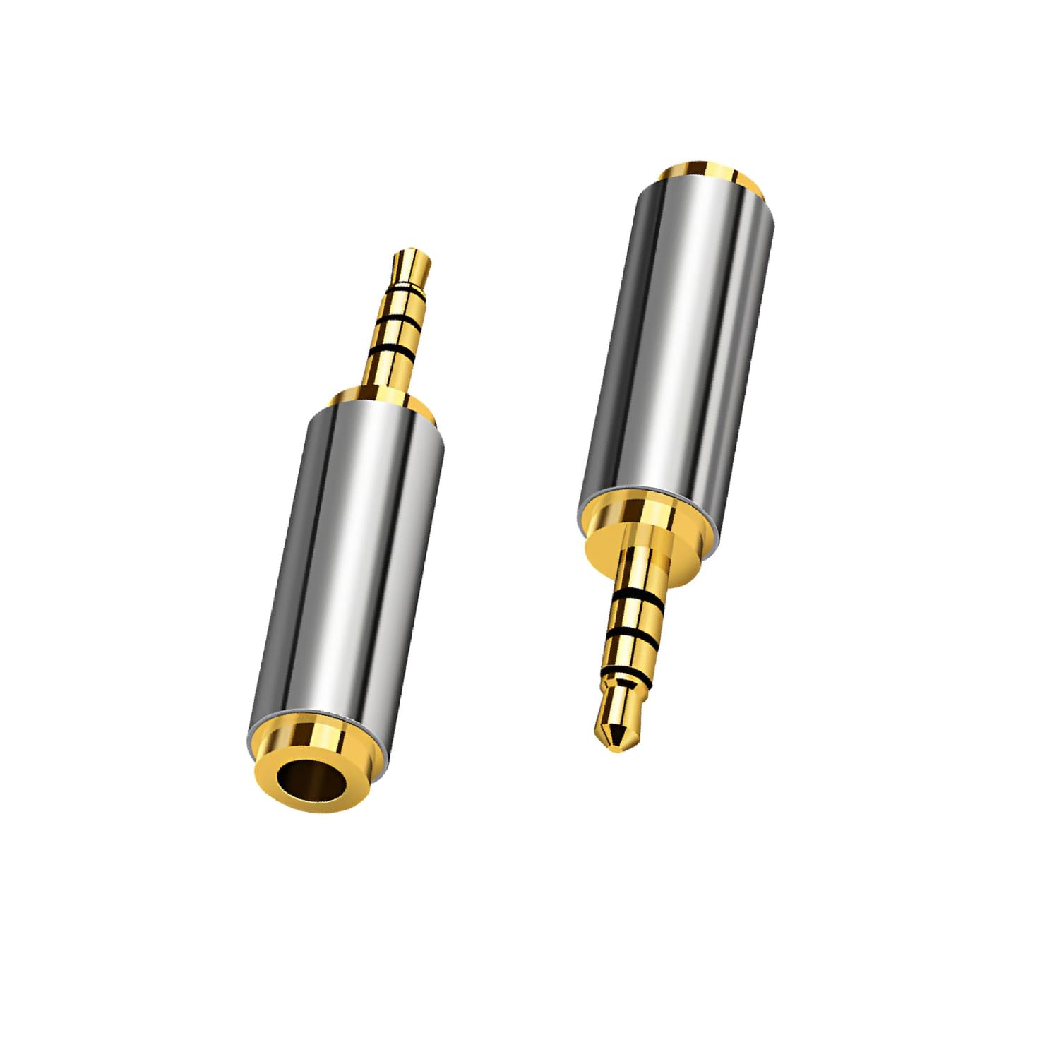 Fizzix 2PCS 2.5mm to 3.5mm Headphone Jack Adapter, 3-Ring Headphone ...