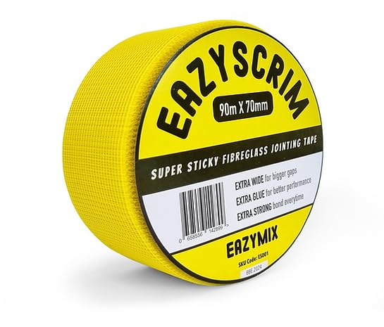 EAZYMIX EAZYSCRIM Plasterboard Mesh Scrim Jointing Tape Super Sticky ...