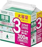 【発売日：2025年06月10日】・ブランド:スコッティ・製造元:日本製紙クレシア・モデル:4901750771539・ノンアルコールタイプの除菌ウェットティシューカエ100枚×3個パック