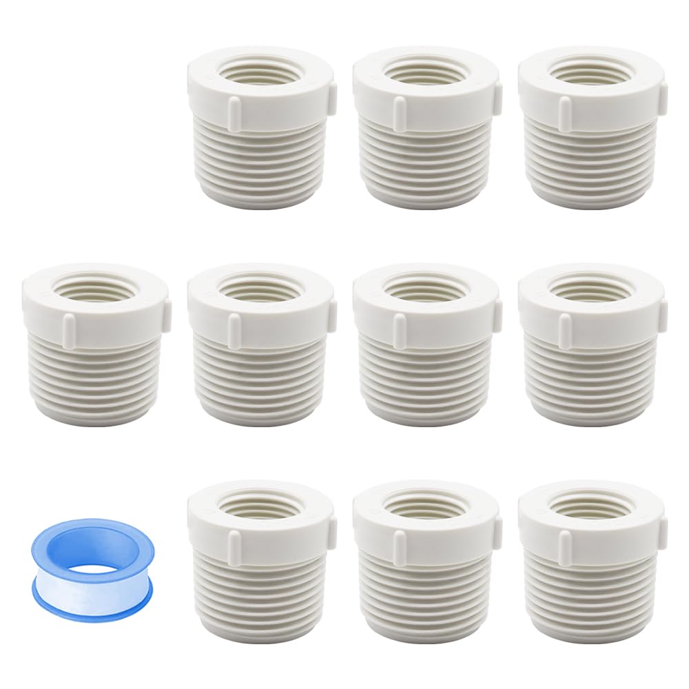 Amazon.com: HayEastdor 10PCS 1 Inch Male Thread to 1/2 Inch Female ...