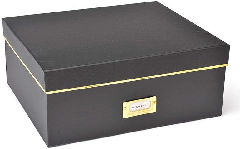 Amazon.com: Large Storage Box - Gold Foil and Black