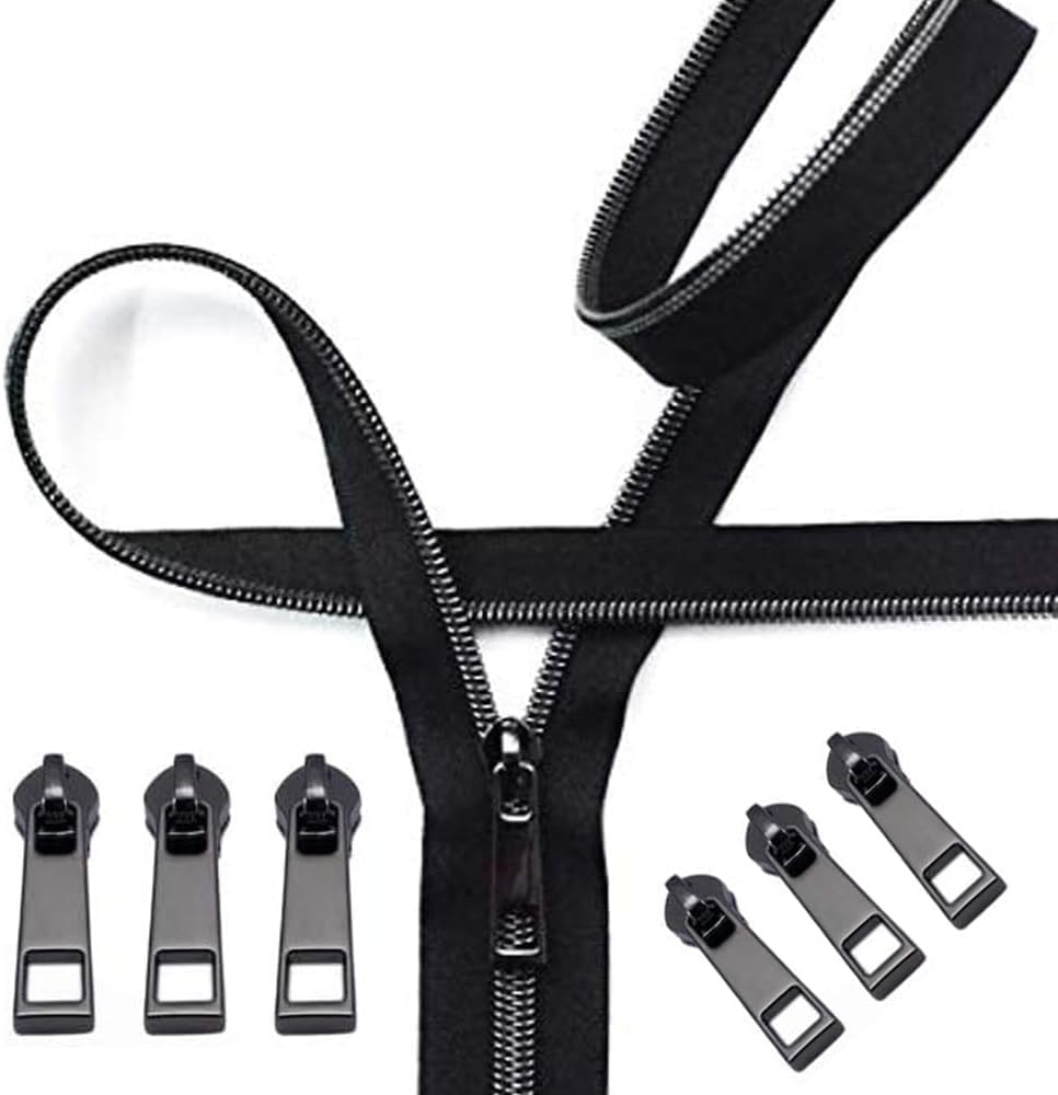 Amazon.com: #5 Black Nickel Metallic Nylon Coil Zippers by The Yard ...