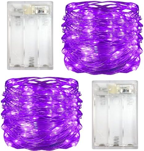 Amazon.com: Brizled Purple Halloween Lights, 19.47ft 60 LED Purple ...