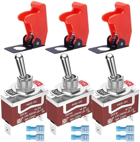 Gebildet Safety Cover Marine Toggle Switch 12VDC 20A Toggle Switch 250V ...