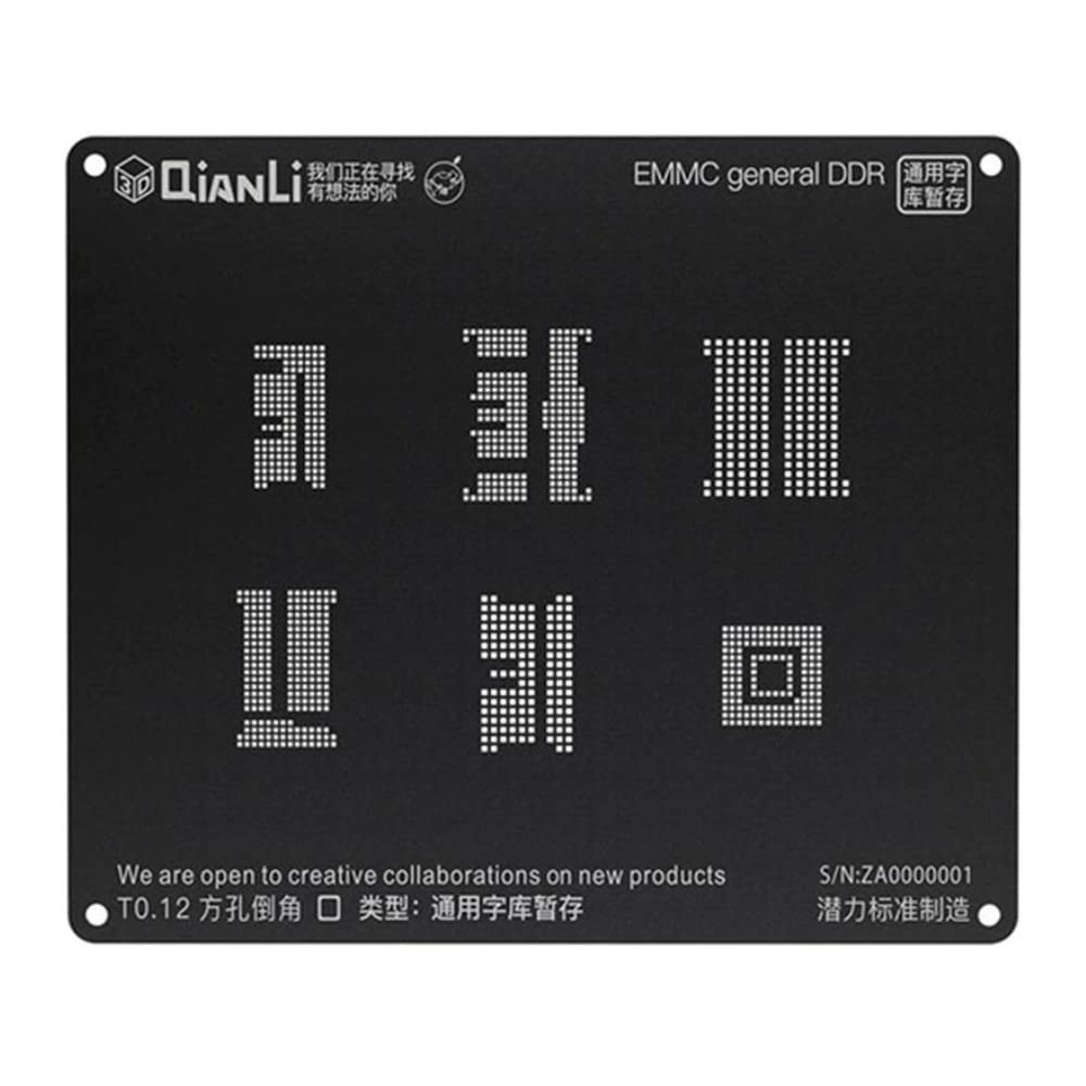 Bga ic Rework Mobile Phone emmc ic Stencil 3D Black, Mobile ic ...
