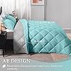 Amazon.com: downluxe Queen Comforter Set - Turquoise and Grey Queen ...