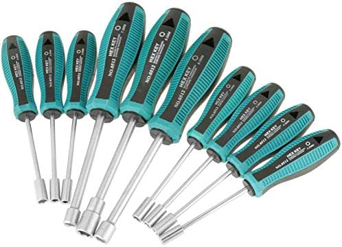 TOOLSTAR Nut Driver Set, 10pcs Nut Driver Spinner Screwdriver Set Nut ...