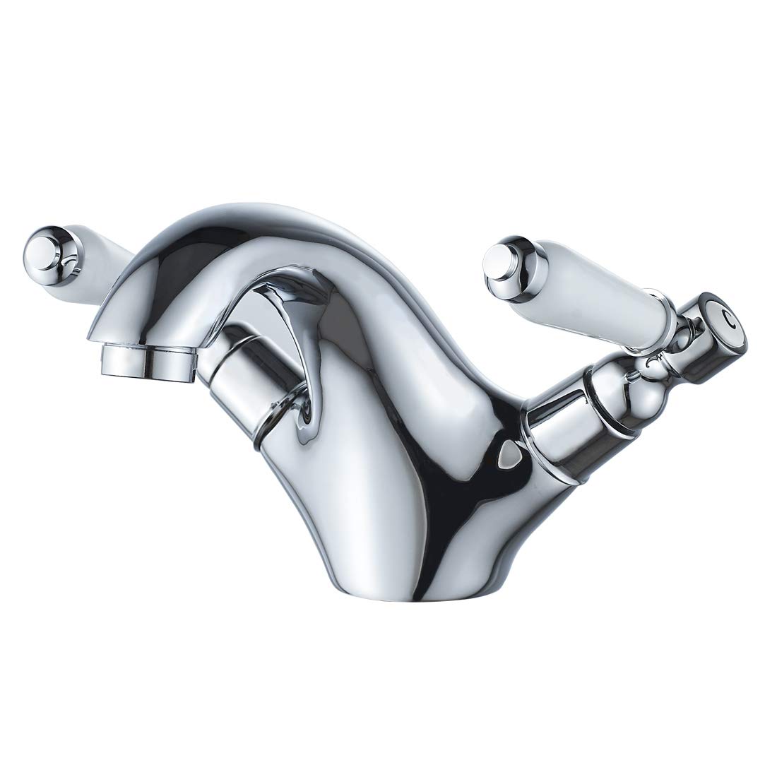 Dual Lever Basin Mixer taps,Luckyhome Bathroom Sink Mixer taps Chrome ...