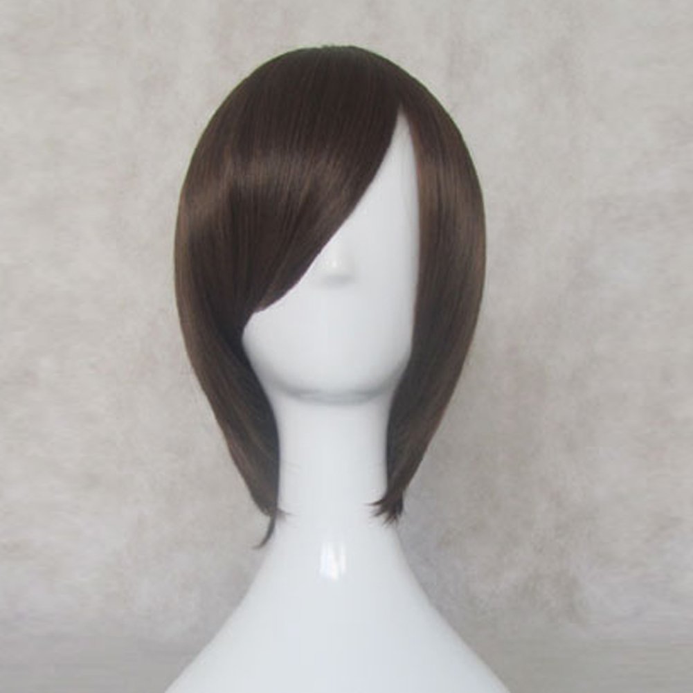 Amazon.com : Hyoka Oreki Houtarou Brown Mix Short Cosplay Wig + Free ...