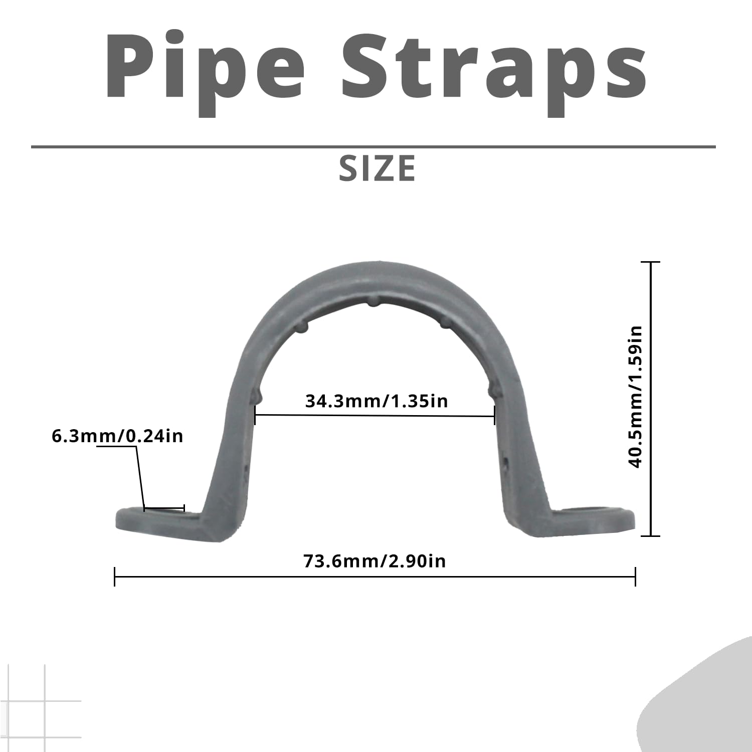 Snapklik.com : TOMSHIELE 1 Inch 15pcs PVC Pipe Straps Reliable 2-Hole ...