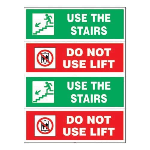 SIGNOOGLE® Use The Stairs Do Not Use Lift Acrylic Laminated Sign Board ...