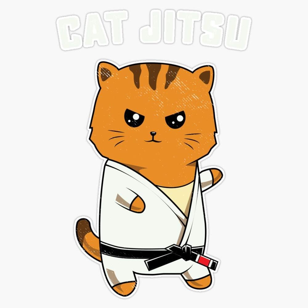 Amazon.com - Generic Jiu Jitsu Kawaii Cat Funny BJJ Or MMA Grappling ...