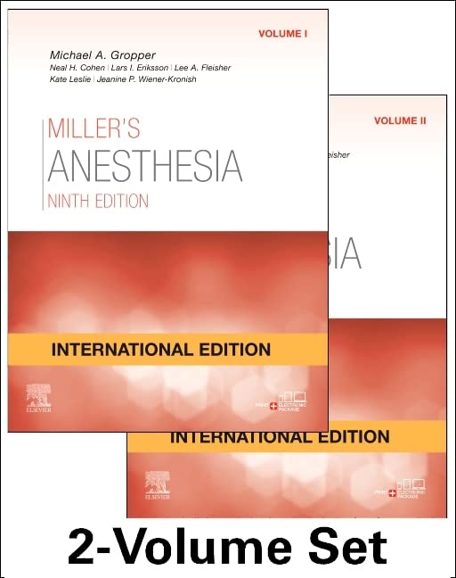 Buy MILLER'S ANESTHESIA (2VOLS) INTERNATIONAL EDITION Book Online at ...