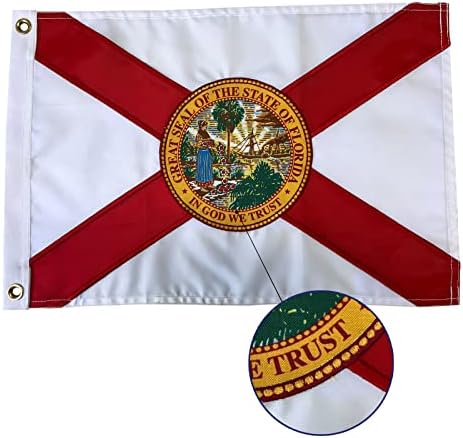 Amazon.com : TOPFLAGS Florida Flag 12x18 Inch Made in USA Embroidery ...