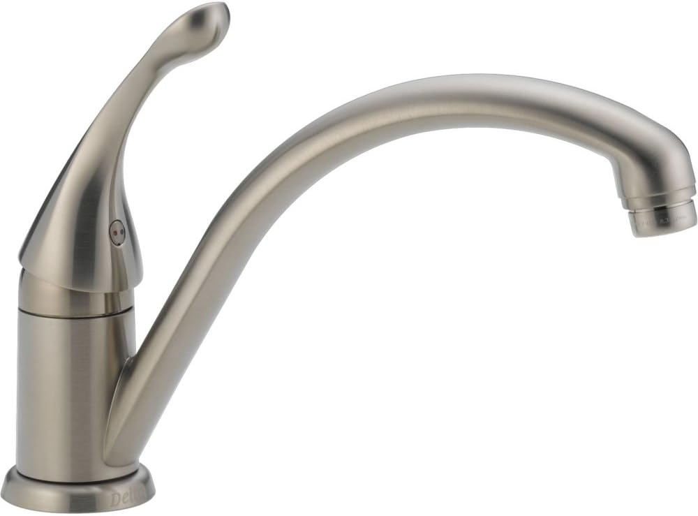 Delta Classic Single Handle Kitchen Faucet, Chrome, 100-DST - Touch On ...