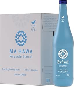 Ma Hawa Premium Sparkling Water - 750ml | Pure Water from Air | Sustainable | Infused with ...