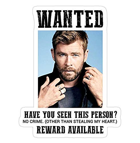 Amazon.com: Wanted: Chris Hemsworth, Chris Hemsworth Decal Sticker ...