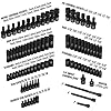 MIXPOWER 86PCS 1/4" Drive Master Impact Socket Set, Universal/Deep ...