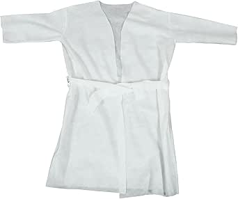 UKCOCO Disposable Cotton Bathrobe Thickened Travel Bathing Robe for Spa ...