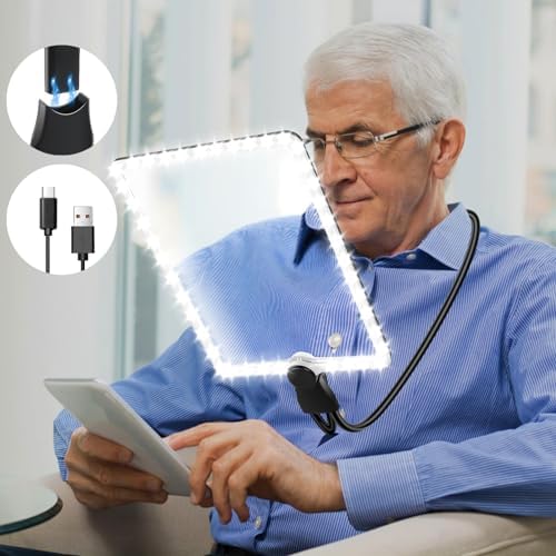 Amazon.com: 5X Magnifying Glass with 50 LEDs Light, Large Hands Free ...