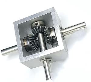 Transmission Angle 1pcs Dual Shaft Bevel Gearbox 1:1 Transmission 90 ...