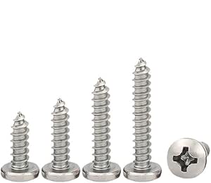 SINEKY M1 M1.2 M1.4 Stainless Steel 304 Cross Phillips Pan Round Head Self Tapping Screw Wood ...