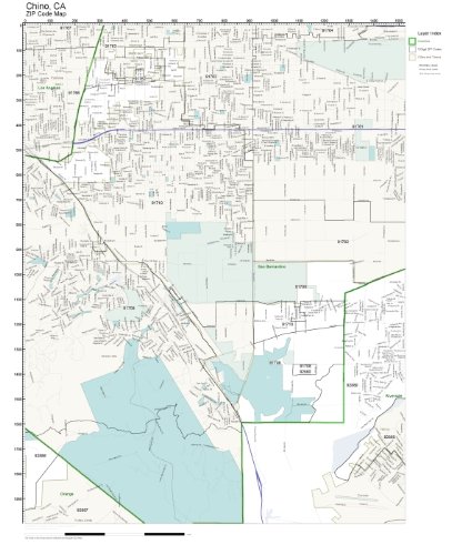 ZIP Code Wall Map of Chino, CA ZIP Code Map Not Laminated: Amazon.com ...