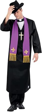 Amazon.com: The Exorcist, Father Merrin Priest Costume, Robe : Clothing ...