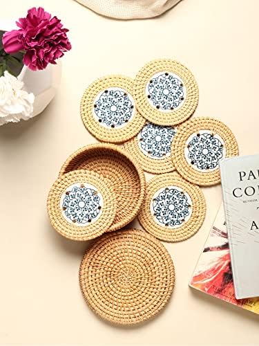 Habere India-All The Cultures Fabricating India Handmade Rattan Coaster ...