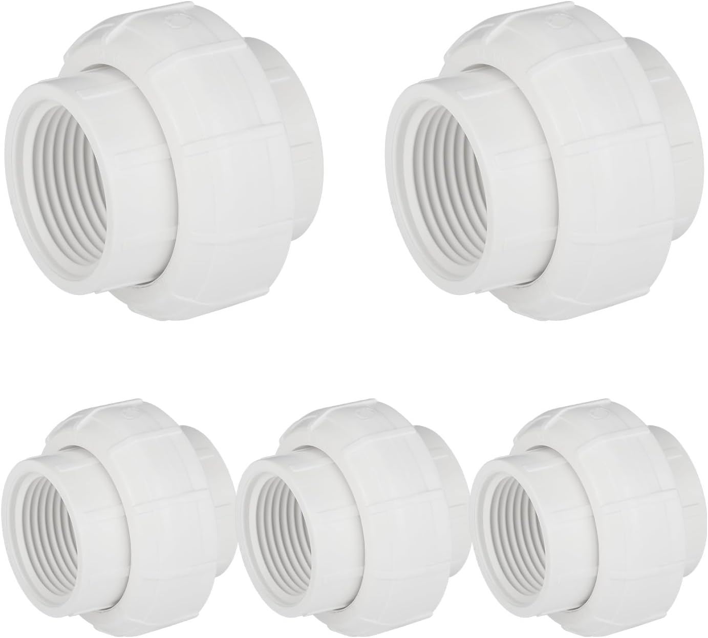 Amazon.com: (Pack of 5) EFIELD 1 Inch PVC FNPT Union Coupling, Sch. 40 ...