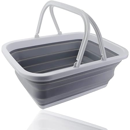 Collapsible Washing Bowl, Folding Washing Up Bowl With Handles, Foldable Washing Basin for ...