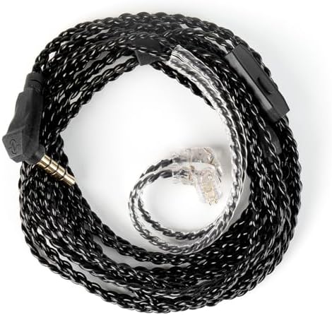 Amazon.com: Earphone Upgraded Cable Replacement, MMCX to 3.5mm Silver ...