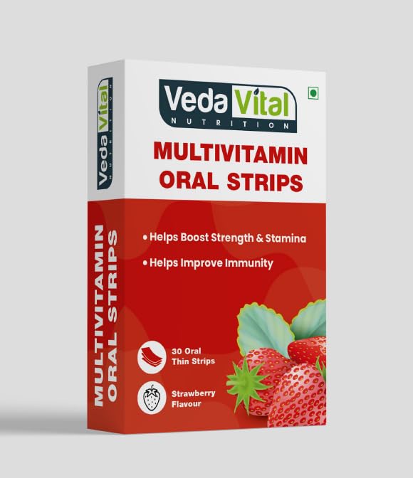 Veda Vital Nutrition Multivitamin Oral Strips | Men & Women | Sugar ...