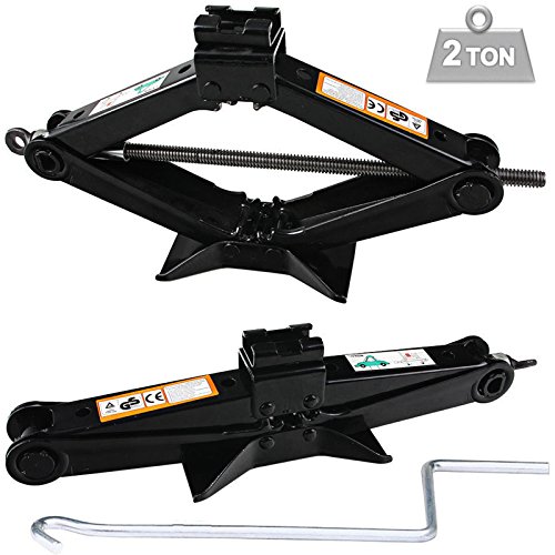 Rust-Proof 2 Tonne Ton Scissor Jack Wind Up Lift Jacks For Van Car with ...