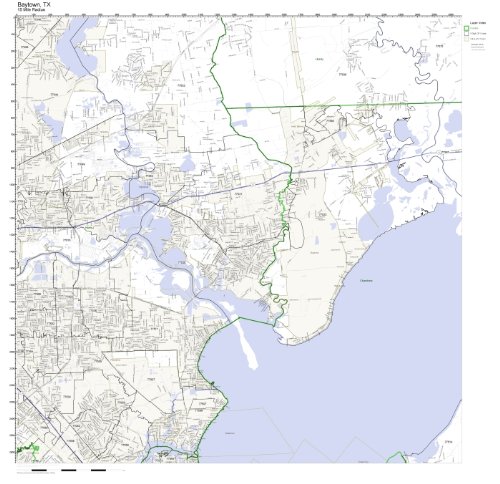 Amazon.com: Working Maps Baytown, TX Zip Code Map Laminated : Office ...