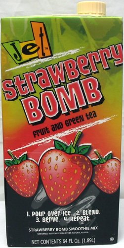 Amazon.com : Jet Tea Smoothie Mix Single Flavor Case Strawberry Bomb ...