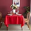 Amazon.com: KKJIAF 1 Pack Red Satin Tablecloth 58" x 102" Rectangle ...