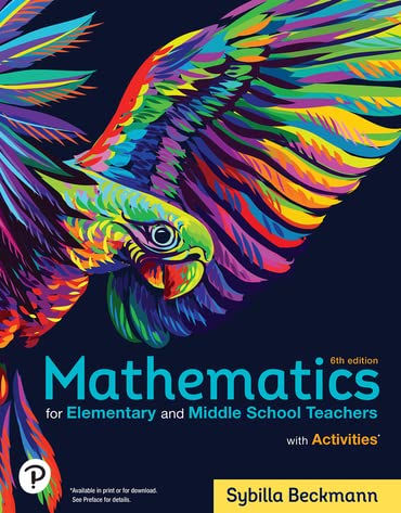 Activities Manual Mathematics for Elementary and Middle School Teachers ...