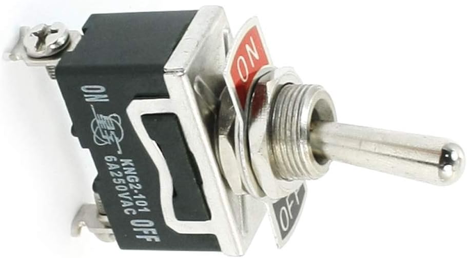 Aexit 12mm Panel Switches Cutout Dia 2 Position SPST Toggle Switch AC ...