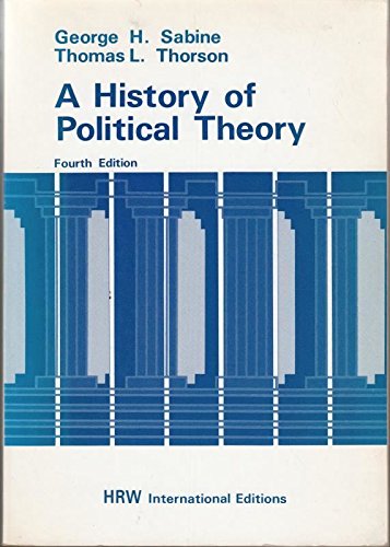 A History of Political Theory: Sabine, G.H., Thorson, T.L ...